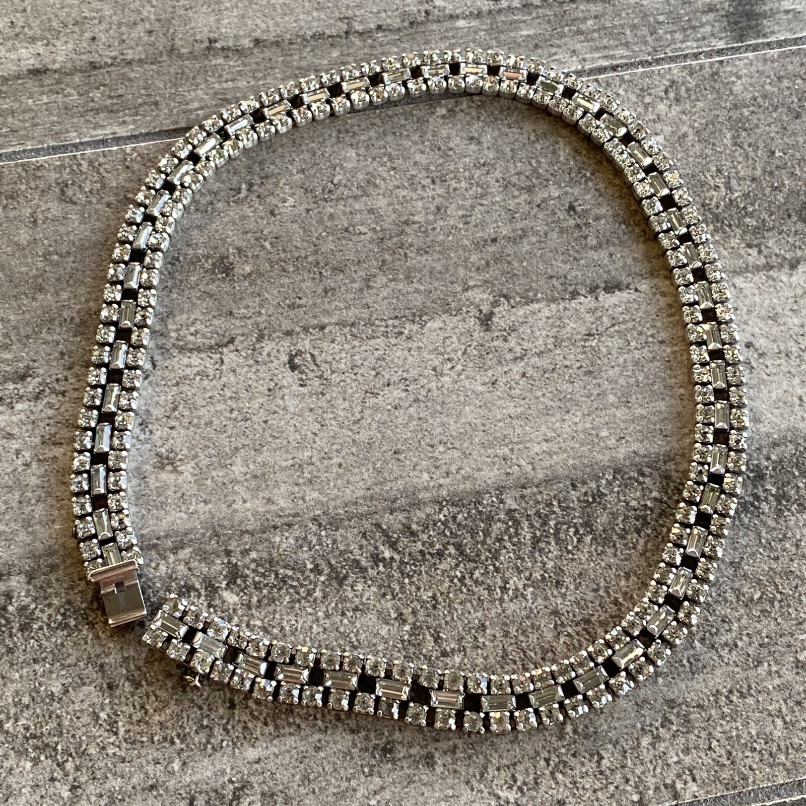 Kramer of NY Vintage Necklace Crystal Rhinestones Cho… - Gem