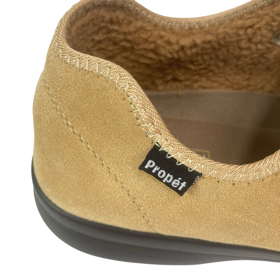 Propet Coleman Suede Leather Comfort Shoe 10.5 XX Camel Brown Hook Loop ...