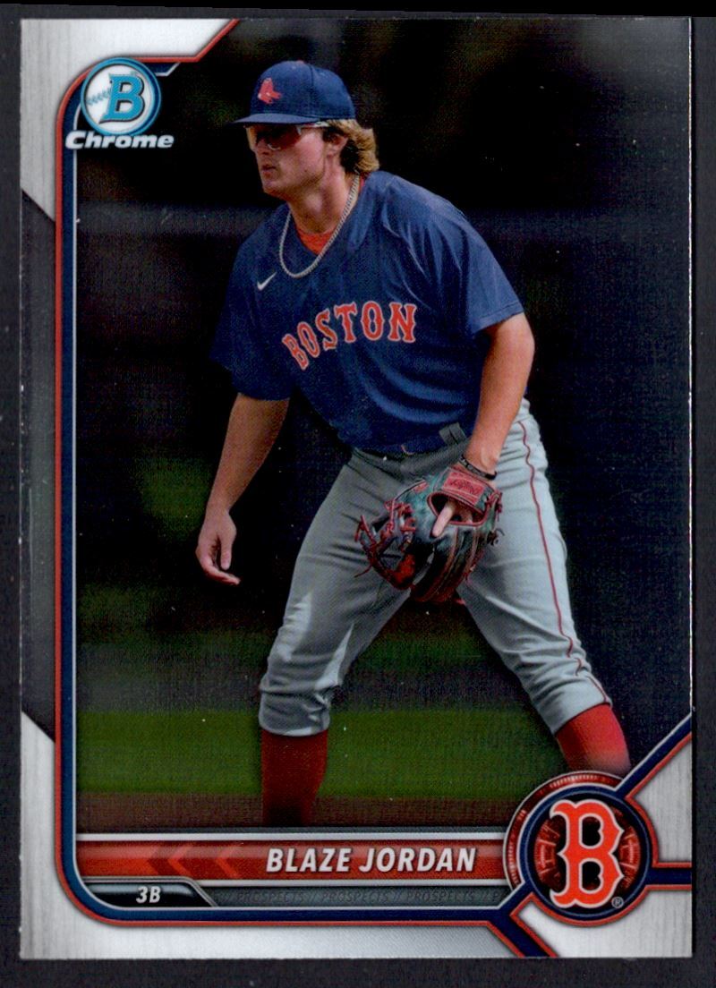 Blaze Jordan 2022 Bowman Chrome Prospects Rookie Card #BCP-243 Boston ...