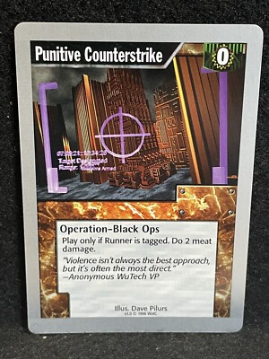Netrunner 1996 WOTC Uncommon Operation - Punitive Counterstrike (FREE ...