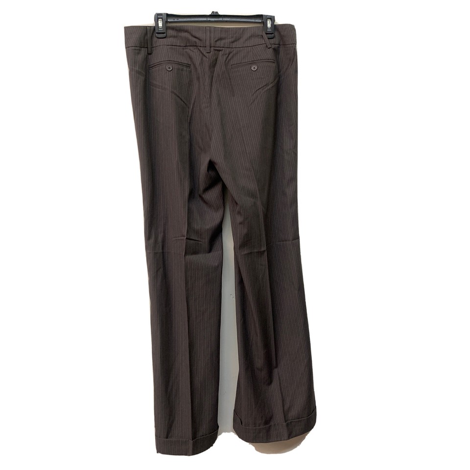 Vertigo Dress Pants Womens 14 Cuffed Multicolor Charcoal Pinstripe ...