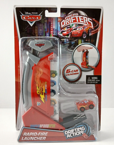 Disney Cars Micro Drifters RAPID FIRE LAUNCHER + Lightning McQueen Toy ...