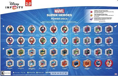 Disney Infinity Marvel Super Heroes Power Disc Lot Complete Your Set ...
