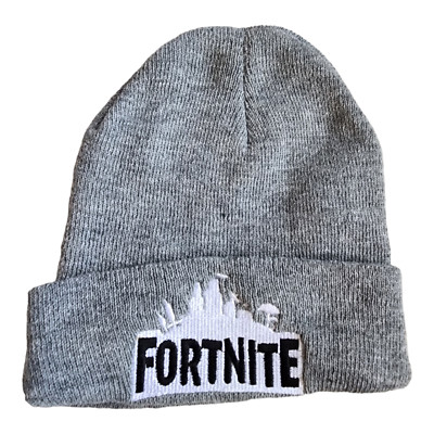 Kids Fortnite Knit Hat Beanie Greay w/Fortnite Logo and Free Shipping ...