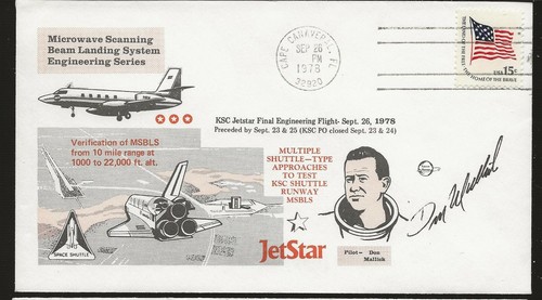 1978 Jetstar Shuttle Test Flights Autographed by Astronaut Don Mallick ...
