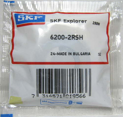 SKF Explorer 6200-2RSH 0 3/8x1 3/16x0 11/32in Deep Groove Ball Bearings ...