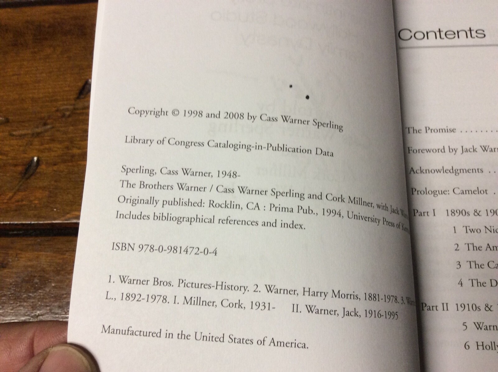 **SIGNED** The Brothers Warner by Cass Warner Sperling (2008 PB) SHIPS ...