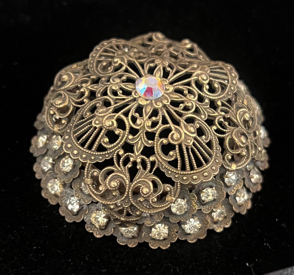 Vintage Sandor Brooch Necklace Lot Chainmail Choker Huge Signed ...