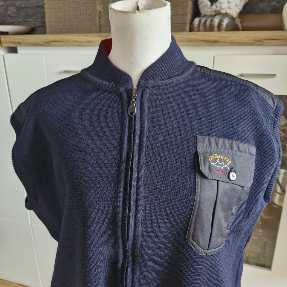 Sailing Comp D. Wilyms Herrenweste Farbe Blau Größe 3XL Aussentaschen ...