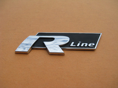 VW JETTA GOLF PASSAT CC R LINE SIDE FENDER EMBLEM LOGO BADGE SIGN ...