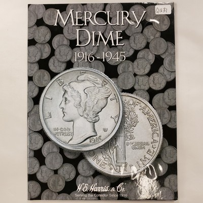 1916-1945 10c Mercury Silver Dime Collection 76 Coins - H E Harris ...