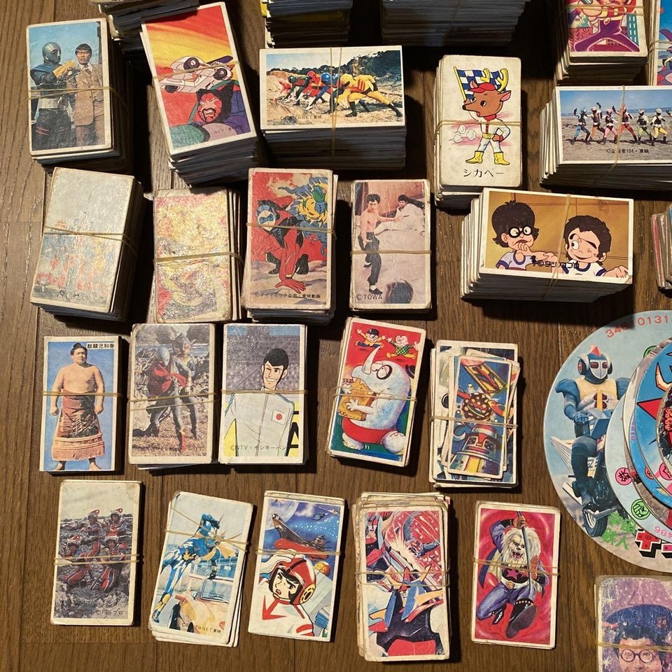 Huge Showa Menko Cards Lot 900 Hundreds Retro Japanese Anime Characters ...
