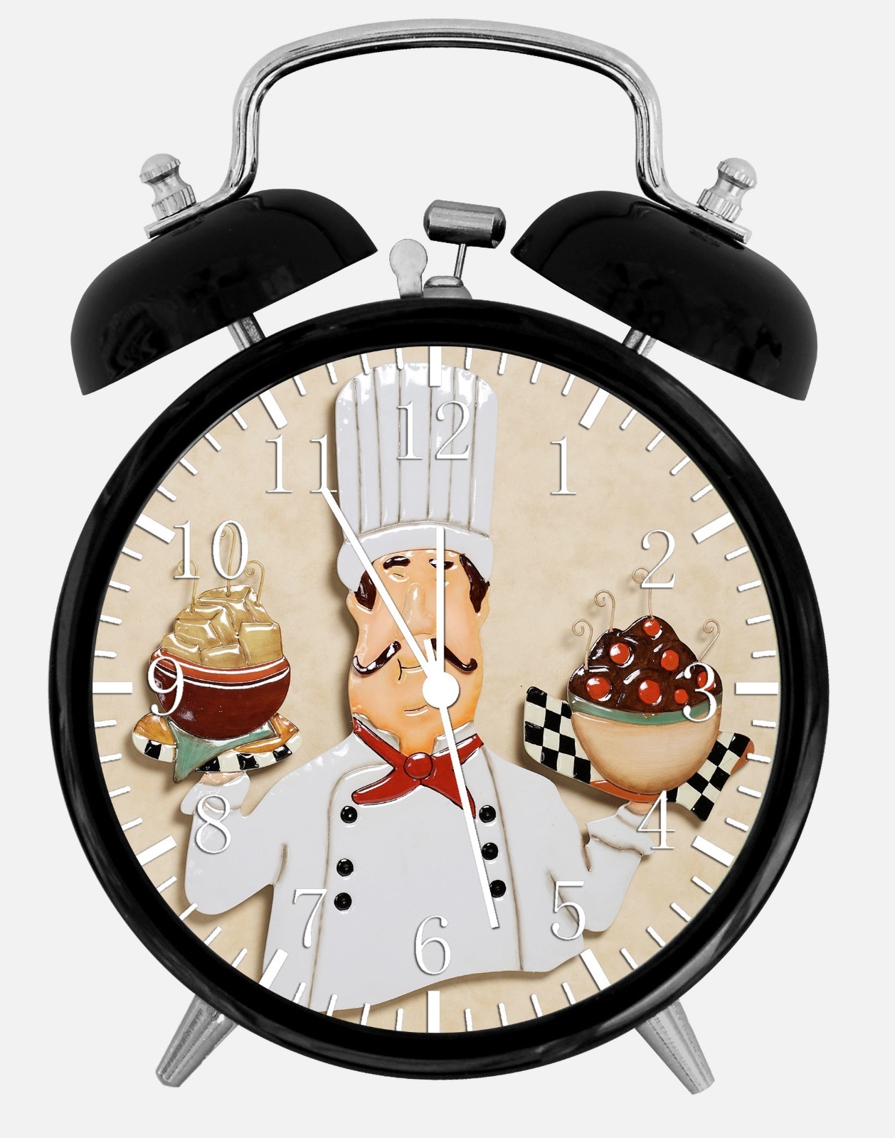Chef Alarm Desk Clock 3.75" Home or Office Decor W367 Nice For Gift | eBay