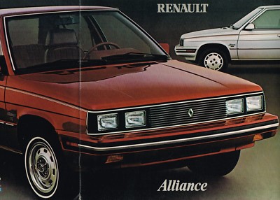 1983 RENAULT / AMC ALLIANCE Brochure / Catalog with Spec's: L, DL ...