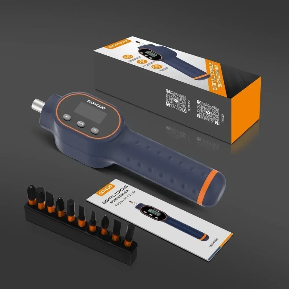 1/4" Digital Torque Drive Screwdriver 7.08-70.8 in-lbs Torque Wrench ...
