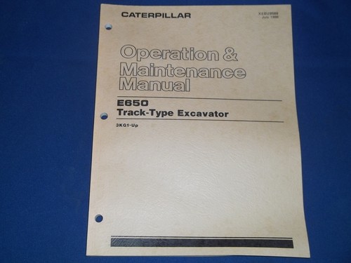 Cat Caterpillar E650 Pelleteuse Opération & Maintenance Livre Manuel S ...