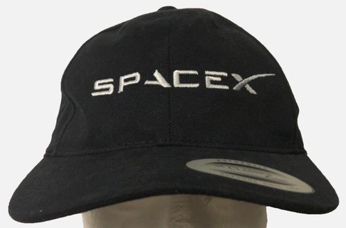 Space X Launch Black Rocket Spaceship Stars Stitched Strapback Hat Cap ...