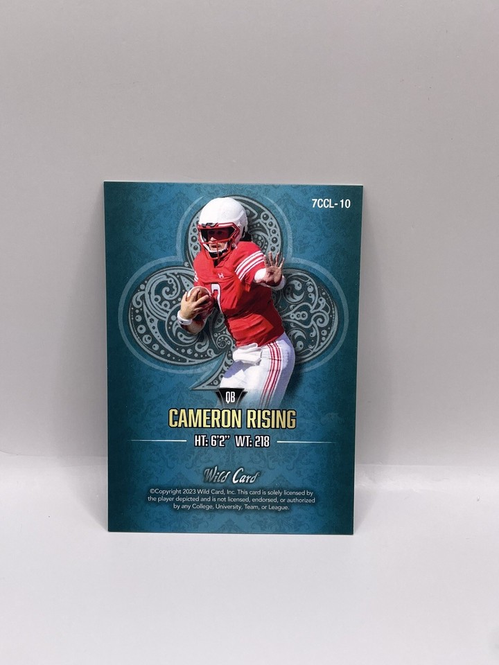 2023 Wild Card 7 Card Studs Teal Diamonds #/4 Cameron Rising #7CDR-10 ...