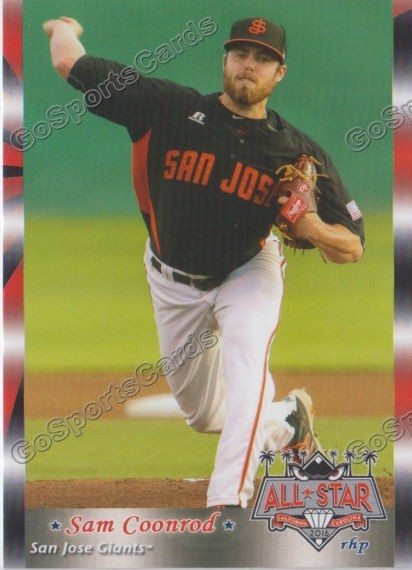 2016 California League All Star Sam Coonrod RC Rookie Giants | eBay