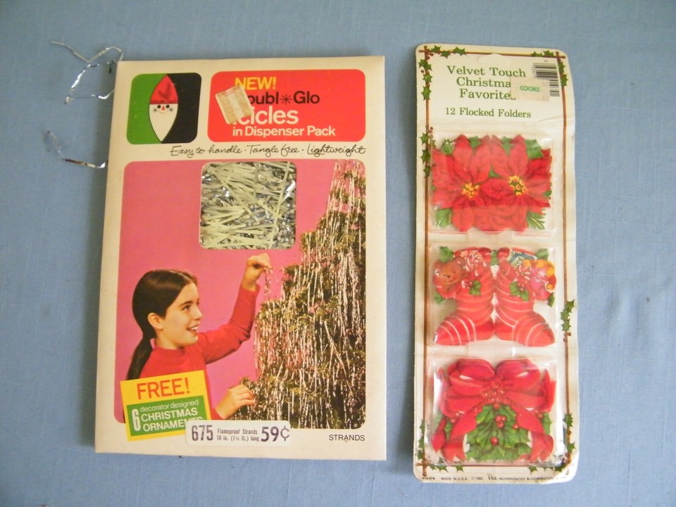 Vtg Christmas Lot ~ Santa Fanny Farmer Candy Box, Honeycomb, Flocked ...