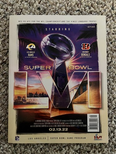 Super Bowl LVI 56 Official National Program Cincinnati Bengals LA Rams ...