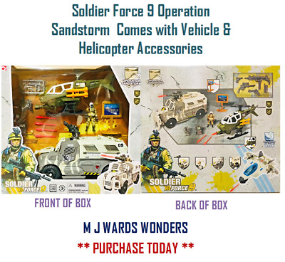 Soldier Force 9 Operation Sandstorm Comes with Vehicle & Helicopter ...