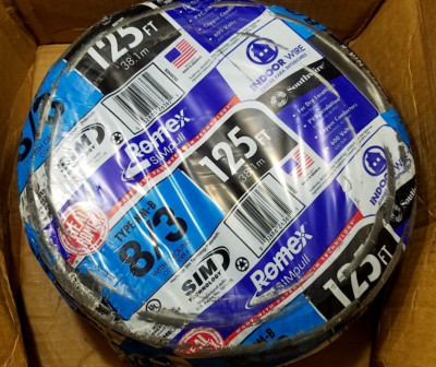 Southwire 125-ft 8/3 Romex SIM pull Stranded Indoor Non-Metallic Wire ...