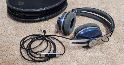 Sennheiser Momentum 1.0 Wired Headphones Over Ear - Navy With Case ...