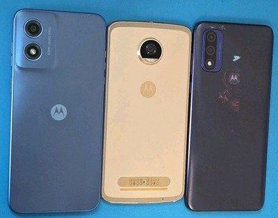 AS-IS Lot of 3 Various Motorola Moto Devices: All Have: Good LCD ...