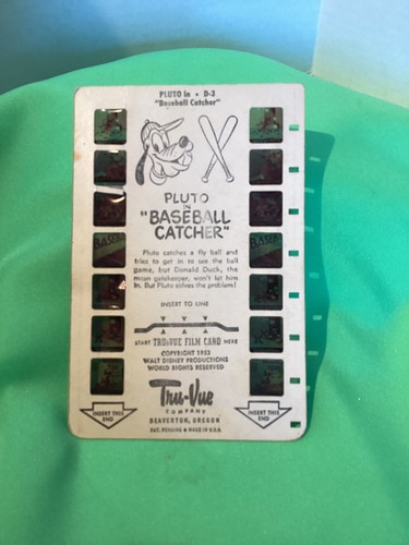 Try-View Film Card, PLUTO In “Baseball Catcher” D-3 | eBay