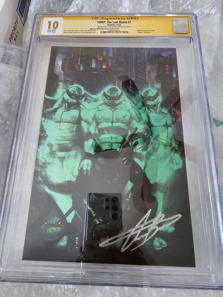 TMNT Last Ronin #1 Mexican Foil 10 Gem Mint Signed And Remark Aaron ...
