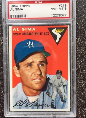 1954 Topps #216 Al Sima PSA 8 NM-MT Chicago White Sox | eBay