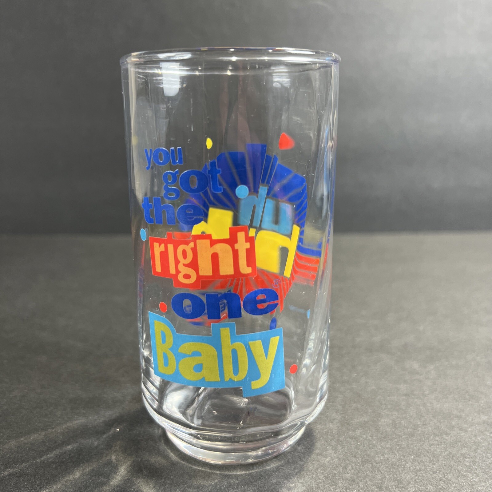 VINTAGE DIET PEPSI GLASS "YOU GOT THE RIGHT ONE BABY, UH HUH" RAY ...