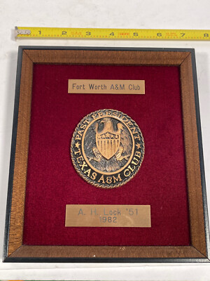 VTG Texas A&M University Club President Texas Paper Weight Bronze Wall ...