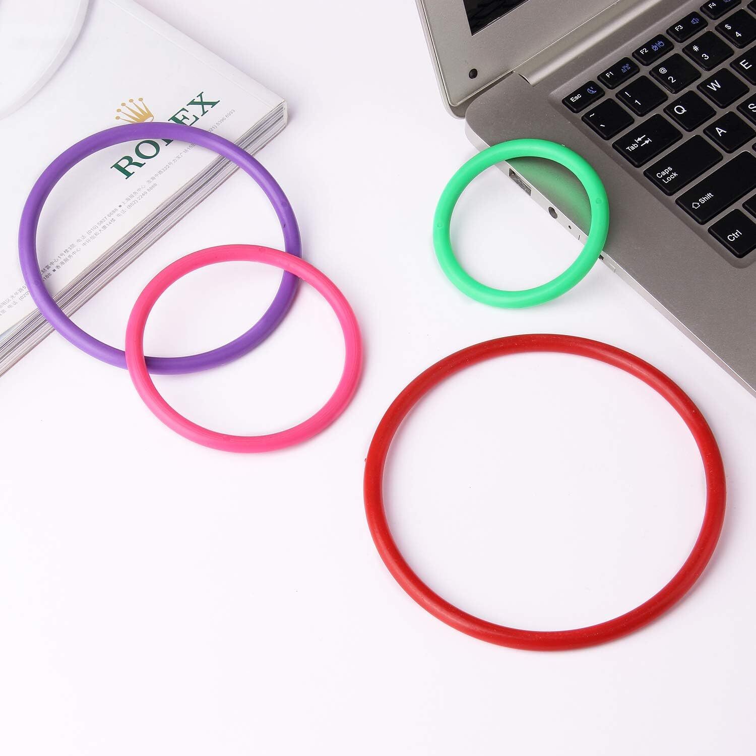 HRLORKC 24Pcs Plastic Ring Toss Game Set Rings for Ring Toss for Kids ...