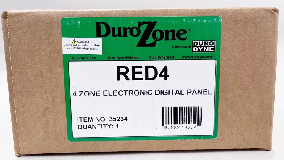 Durozone RED-4 HVAC Zone Control Panel for up to 4 zones | eBay