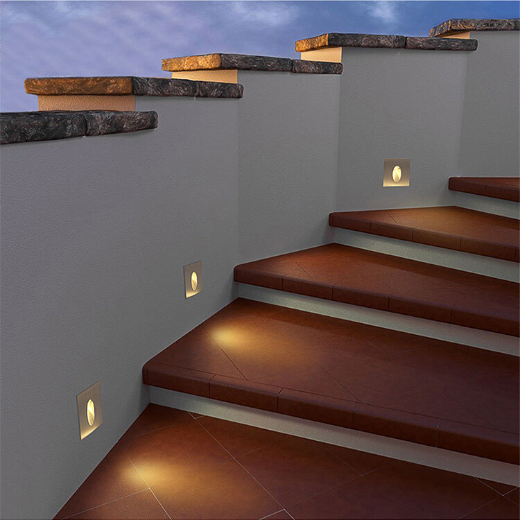 Outdoor 3W LED Wall Recessed Stage Step Lamp Junction Box Waterproof ...