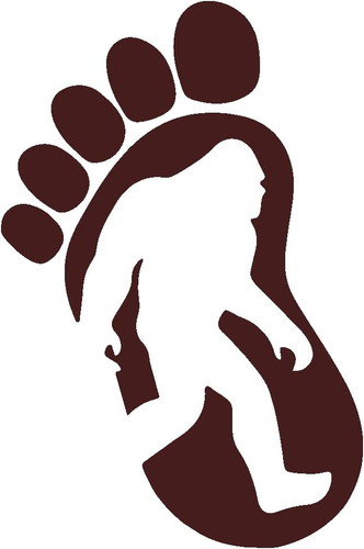 Bigfoot Footprint Sasquatch Track Vinyl Cutout Sticker Rub on Decal 2. ...