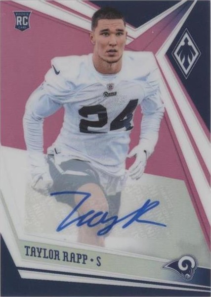 2019 Panini Phoenix - Rookies Autographs Pink #187 Taylor Rapp /35 (AU ...