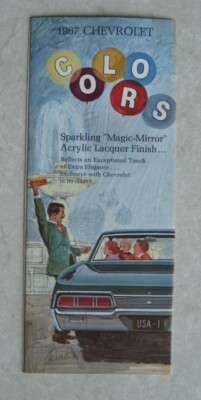NOS 1967 GM Dealer Chevrolet Color Chart - "Still New Original" | eBay