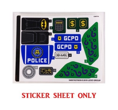 LEGO 76120 - Batman - Batman Batwing and The Riddler Heist - STICKER ...