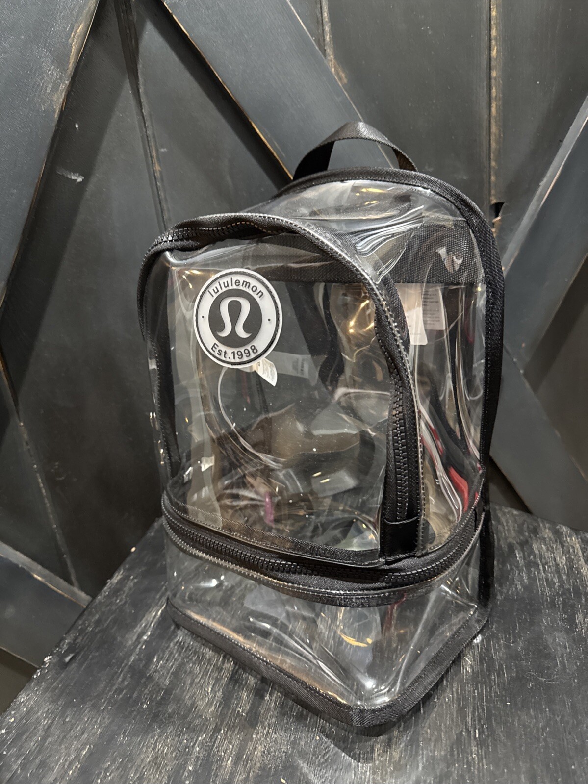 Lululemon Black/Clear Backpack Mini 10L Logo - NWT | eBay