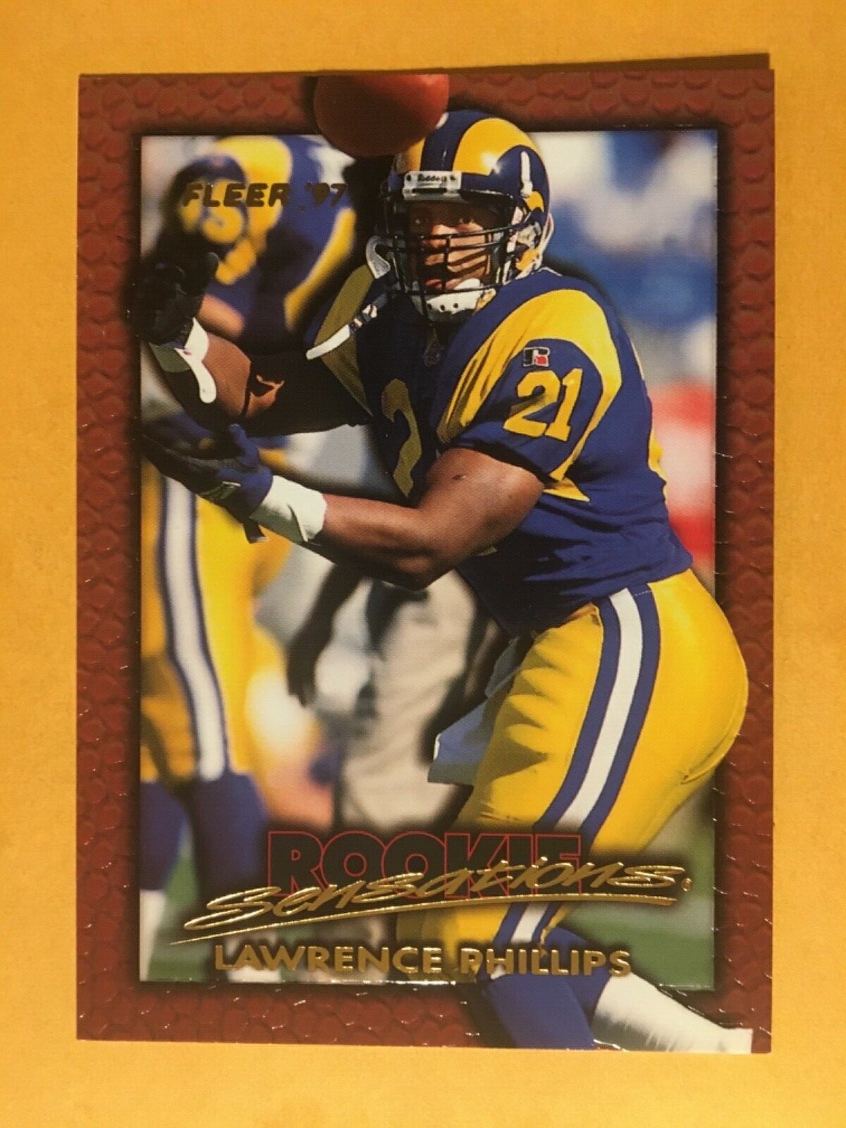 1997 Fleer Rookie Sensations Rams Lawrence Phillips Football Card #18 ...