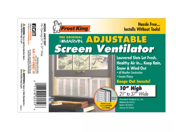 Adjustable Vented Metal Window Mesh Bug Screen Ventilator Sliding ...