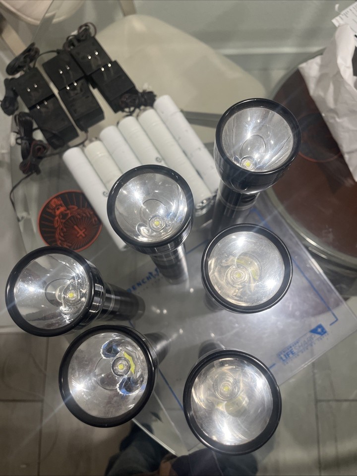 6 Maglite RL1019 Rechargeable LED Flashlights with batteries READ ...