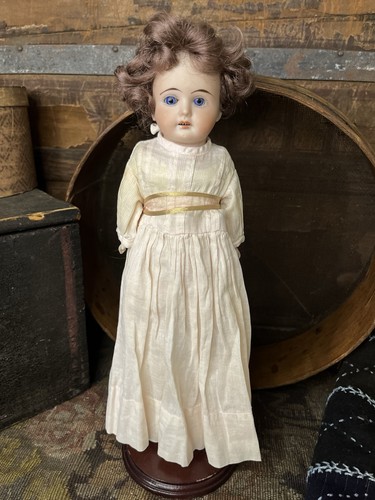 14” Mystery Childlike Face Doll Bisque Head Kid Body Likely German ...