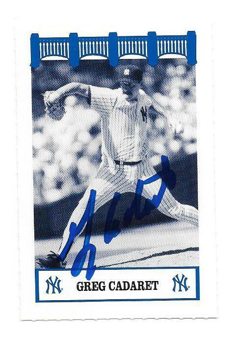 GREG CADARET 1992 WIZ THE YANKEES 80'S AUTOGRAPHED SIGNED YANKEES | eBay
