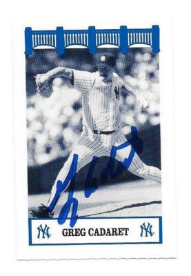 GREG CADARET 1992 WIZ THE YANKEES 80'S AUTOGRAPHED SIGNED YANKEES | eBay