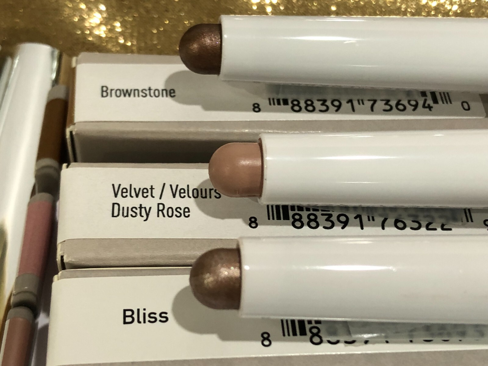 Mally Evercolor Shadow Sticks DUSTY ROSE + BLISS + BROWNSTONE NIB + Bag ...