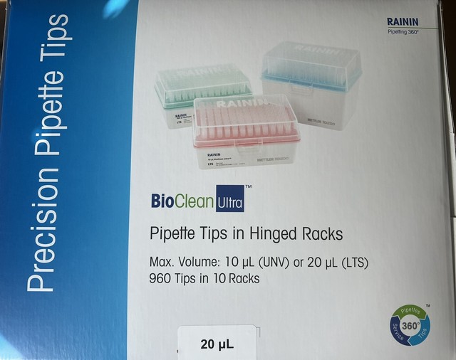 Rainin 30389228 Pipette Tips 20 ul RT LTS S 960A/10 Sterile 10 Racks of ...